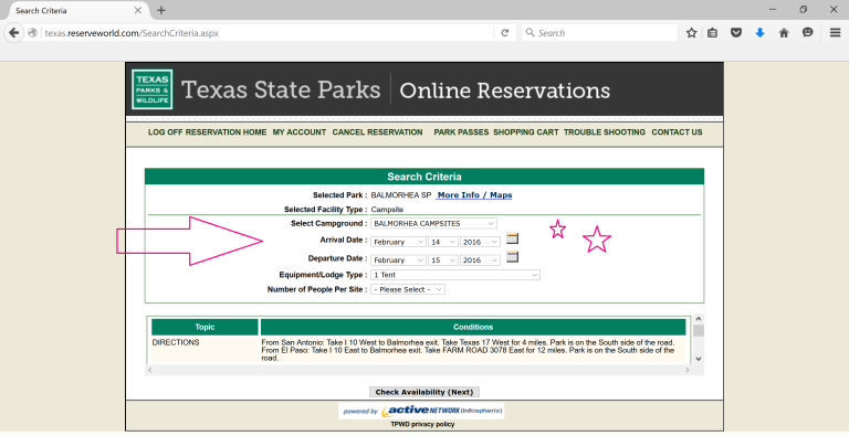 How to Make a Reservation at a State Park – Whit's Wilderness